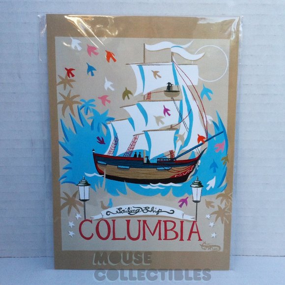 Disney | Art | Disney Parks New Orleans Ship Columbia Postcard El Gato ...